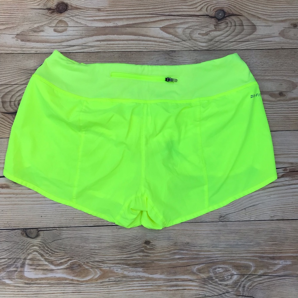 Nike Women’s Bright Yellow Running Shorts - Gem